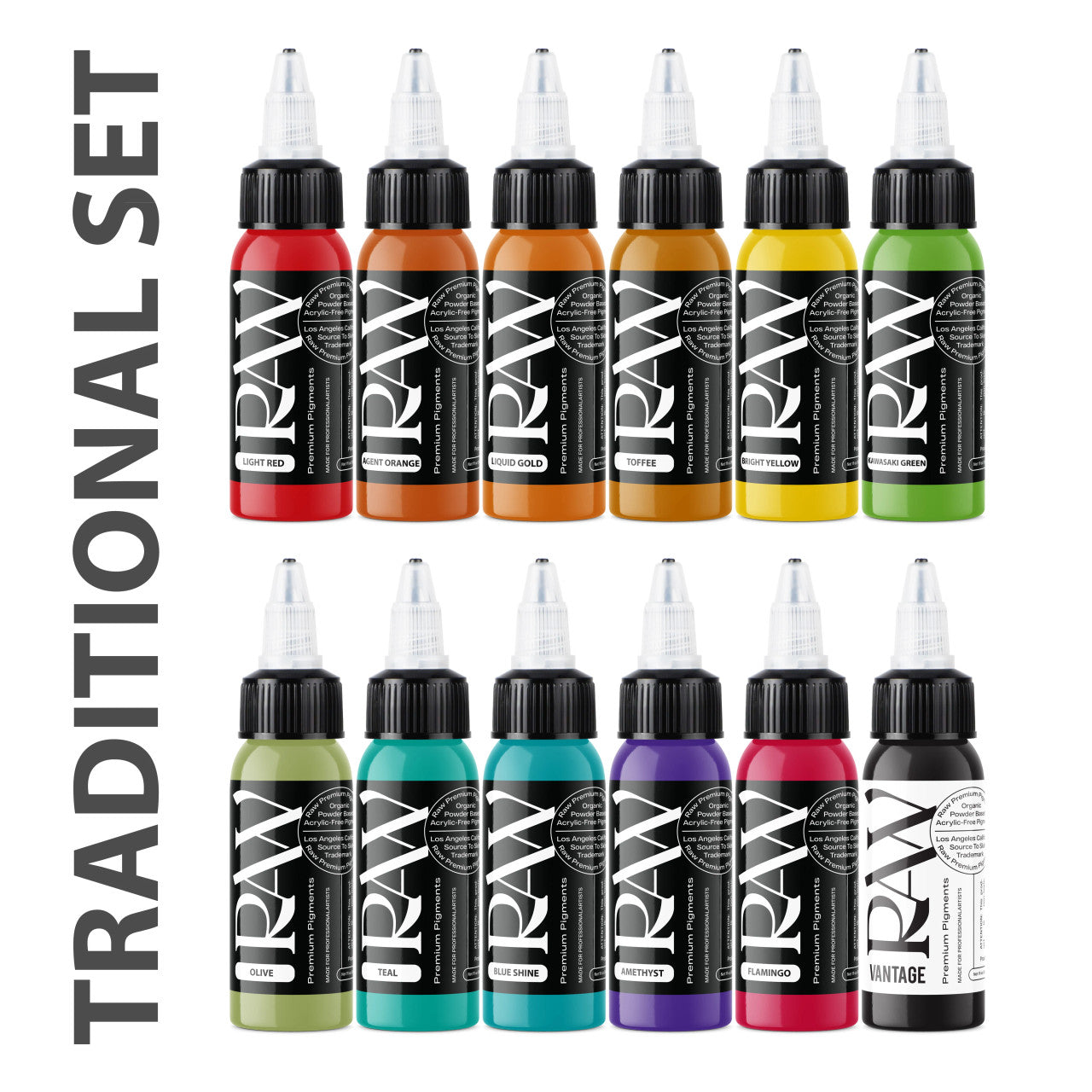 RAW Inks Traditional Set - Tattooing Inks - Tattoo Shop Supplies – Good ...