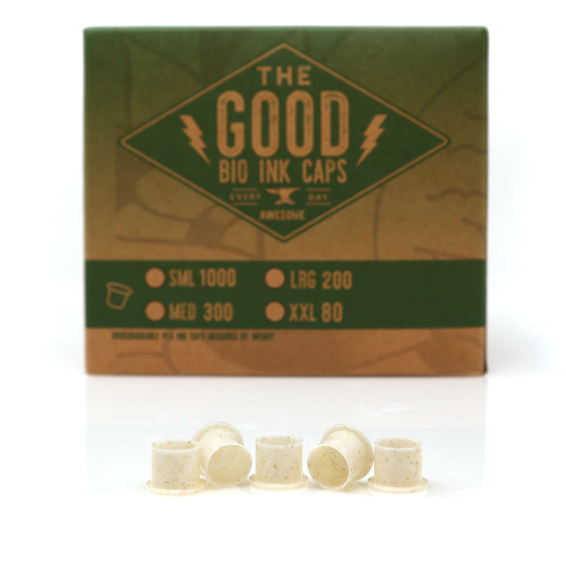 Good Biodegradable Ink Caps - Medium & Large - Tattoo Shop Supplies ...